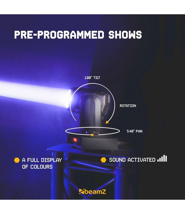 BeamZ Panther 85 RGBW LED Beam movinghead - Dutch DJ Equipment
