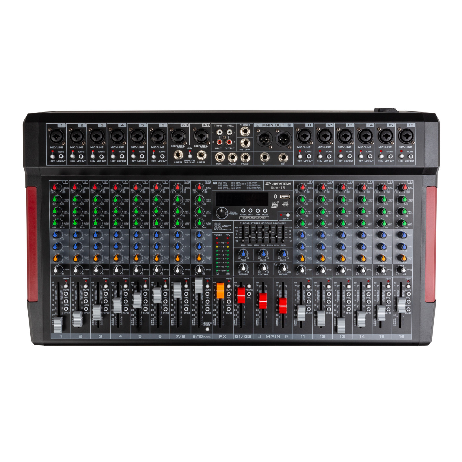 JB systems LIVE-16 PA mixer - Dutch DJ Equipment