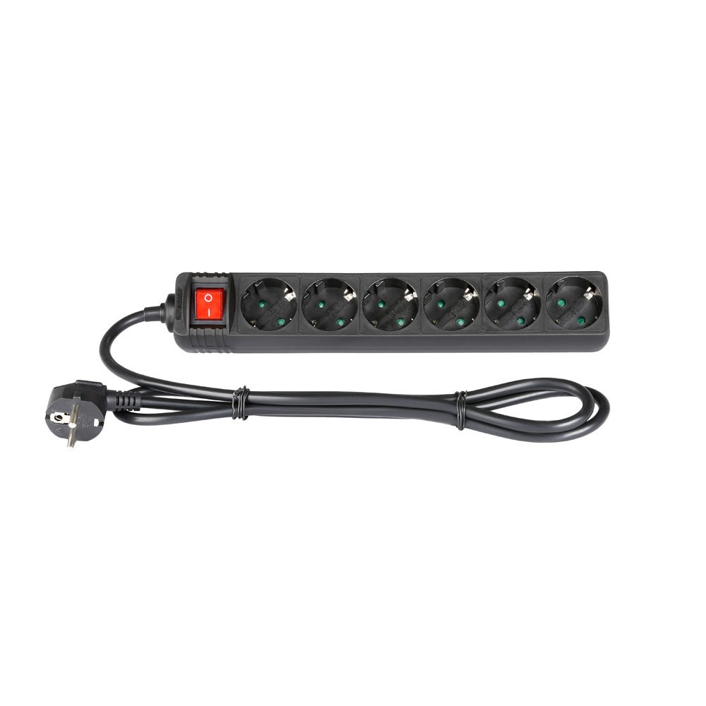 Adam Hall Cables AH PDU 6S stekkerdoos met switch - Dutch DJ Equipment