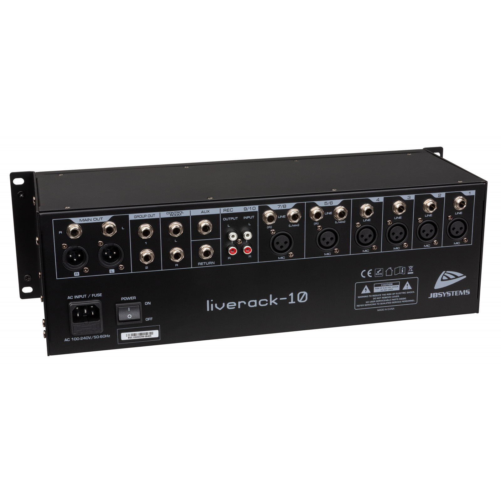 JB systems Liverack 10 19 inch rack mixer - Dutch DJ Equipment