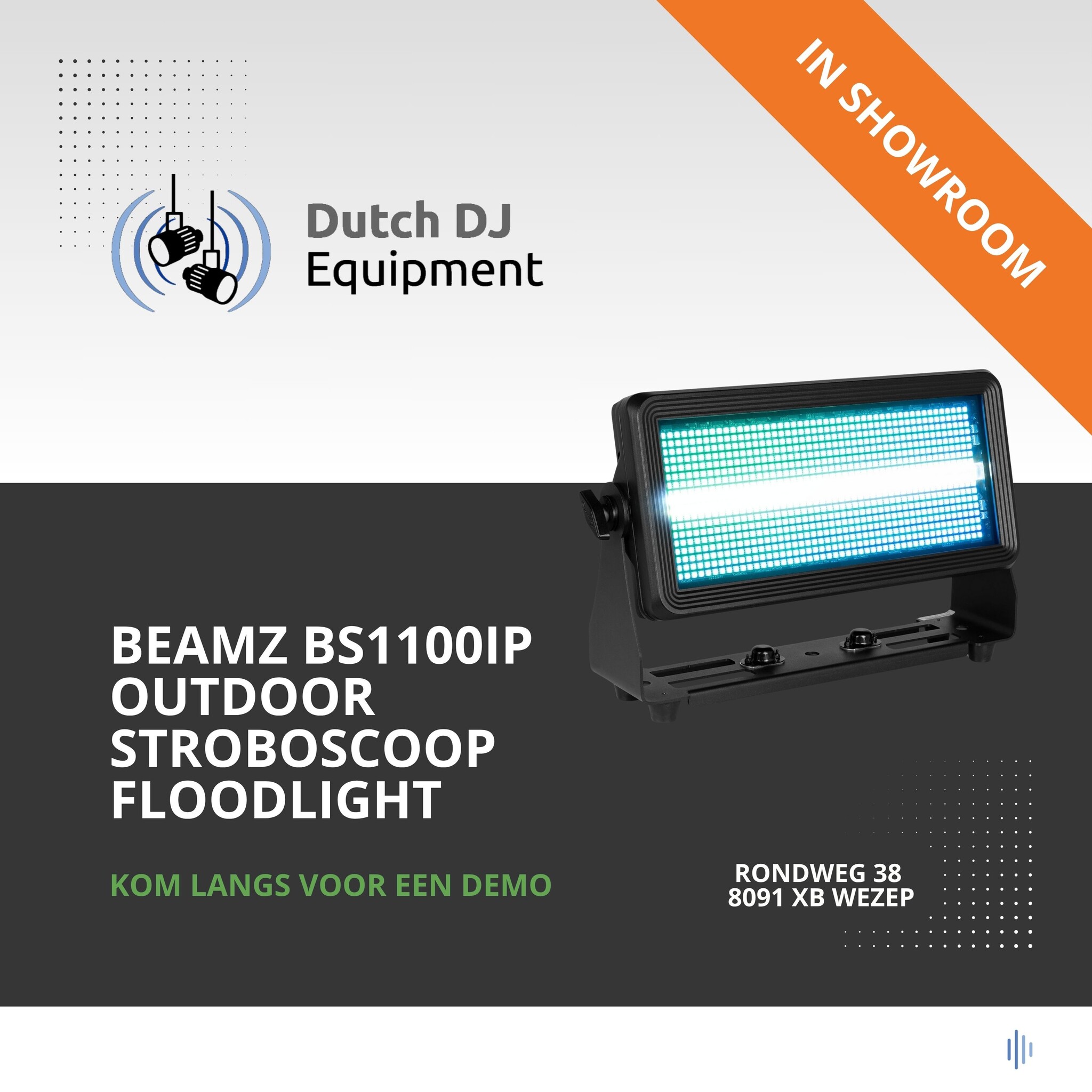Beamz BS1100IP outdoor stroboscoop RGB CW - Dutch DJ Equipment