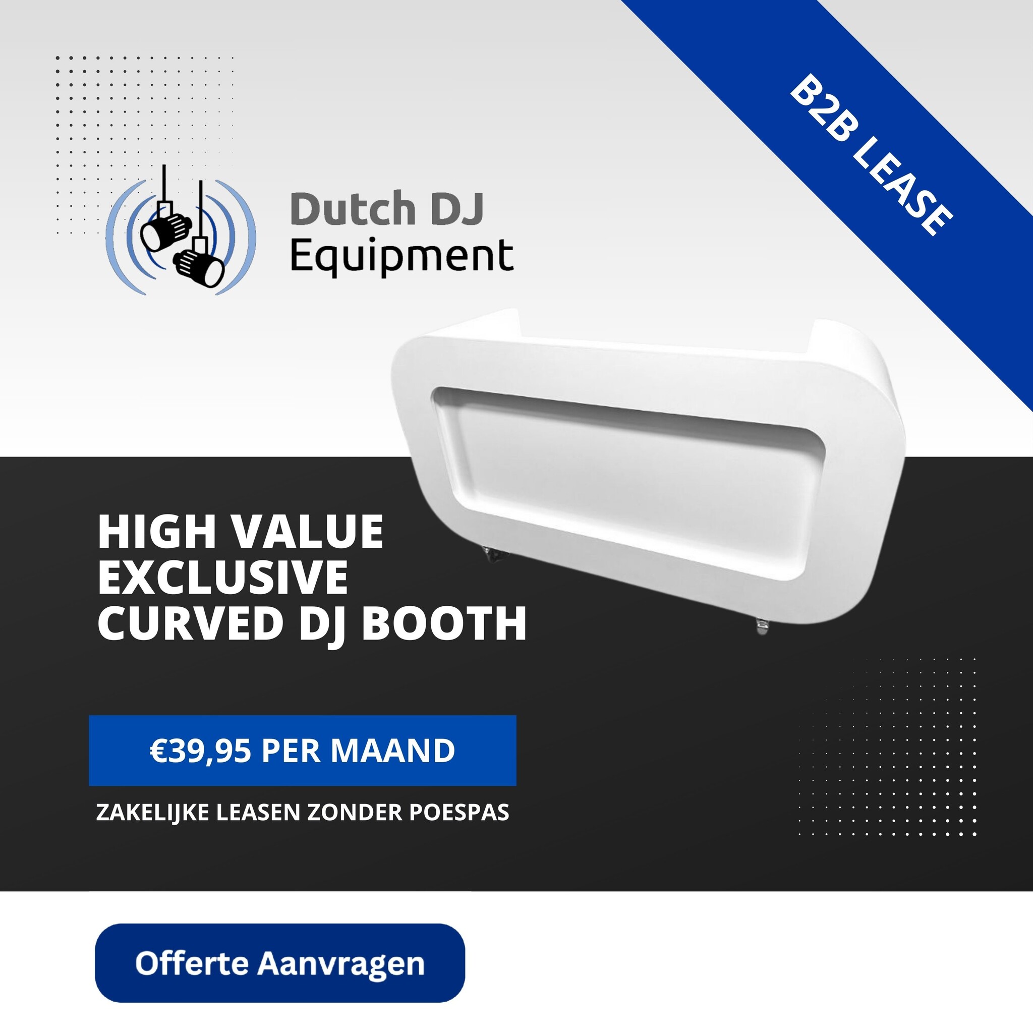 DDEQ High value exclusive Curved DJ booth - Dutch DJ Equipment