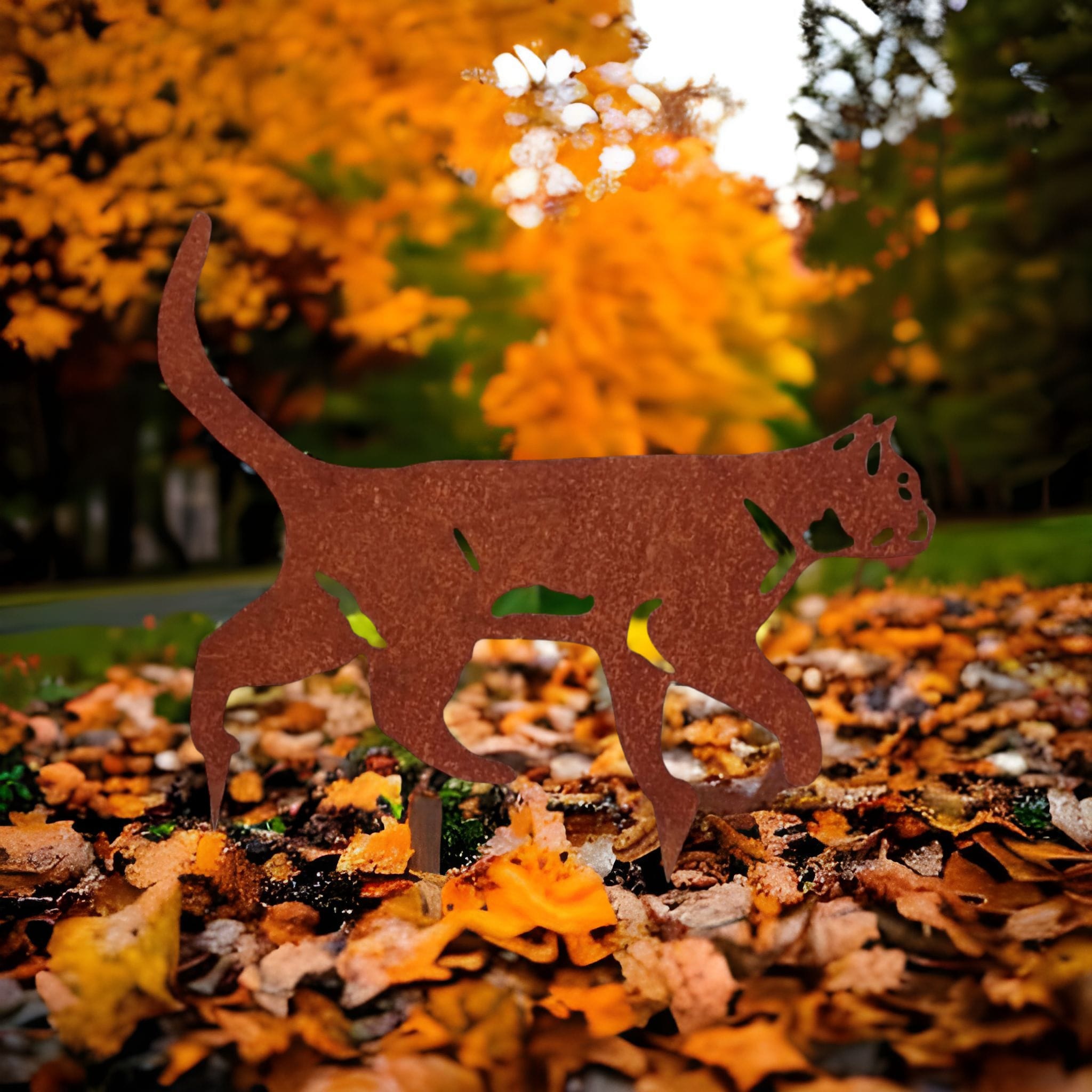 Tuinsteker lopende Kat Sammy H21 x B24cm - Avantius