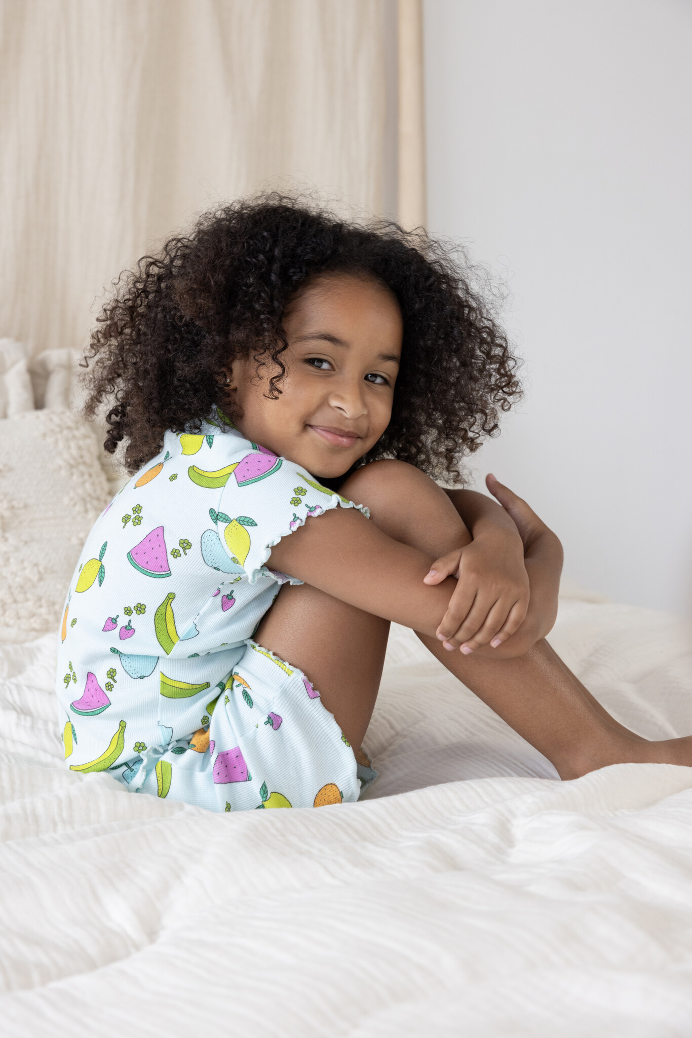 Feetje Feetje - Shortama Zomer Pyjama Femmy Fruit - Mint - Premium Summerwear - Stekels & Staartjes