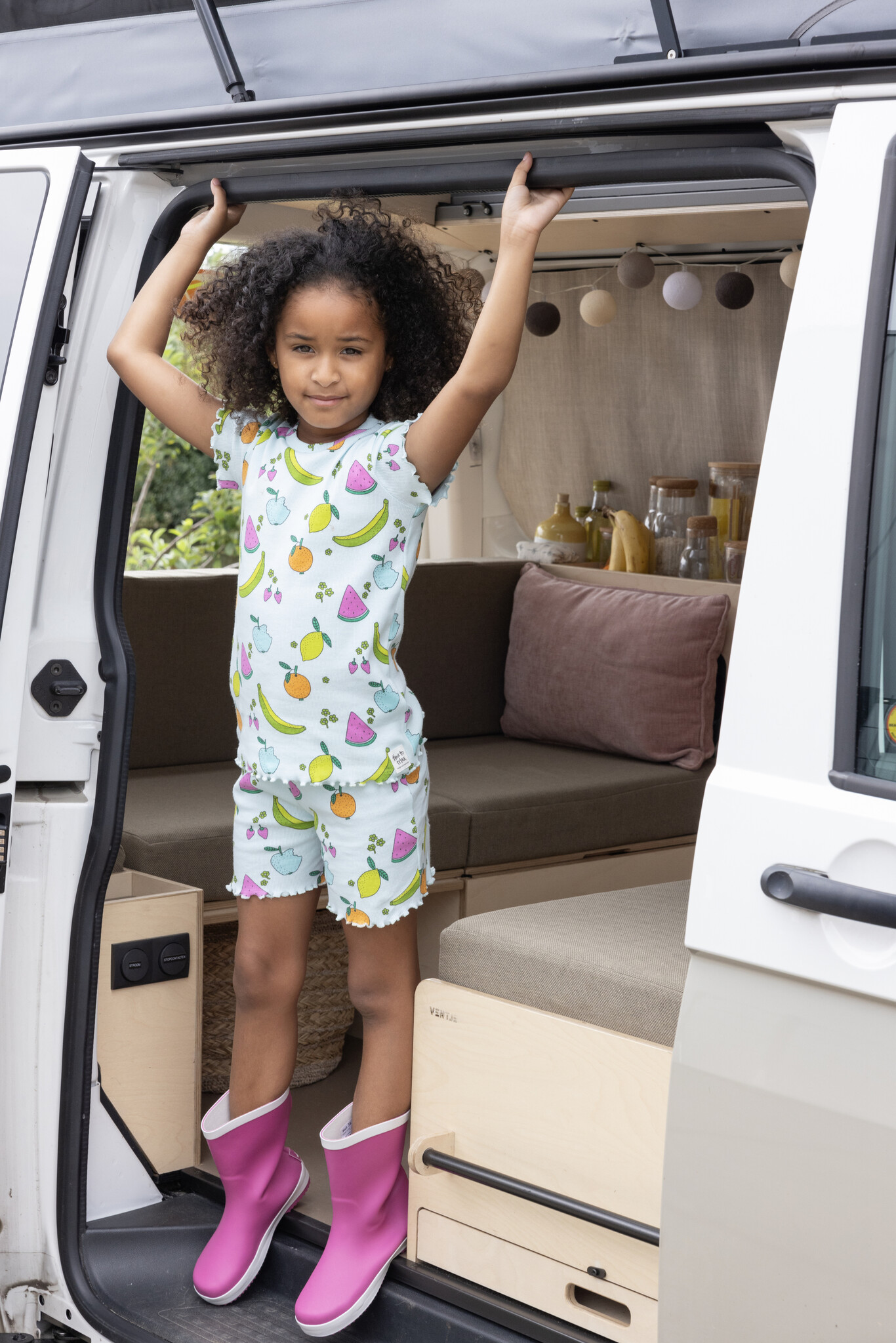 Feetje Feetje - Shortama Zomer Pyjama Femmy Fruit - Mint - Premium Summerwear - Stekels & Staartjes