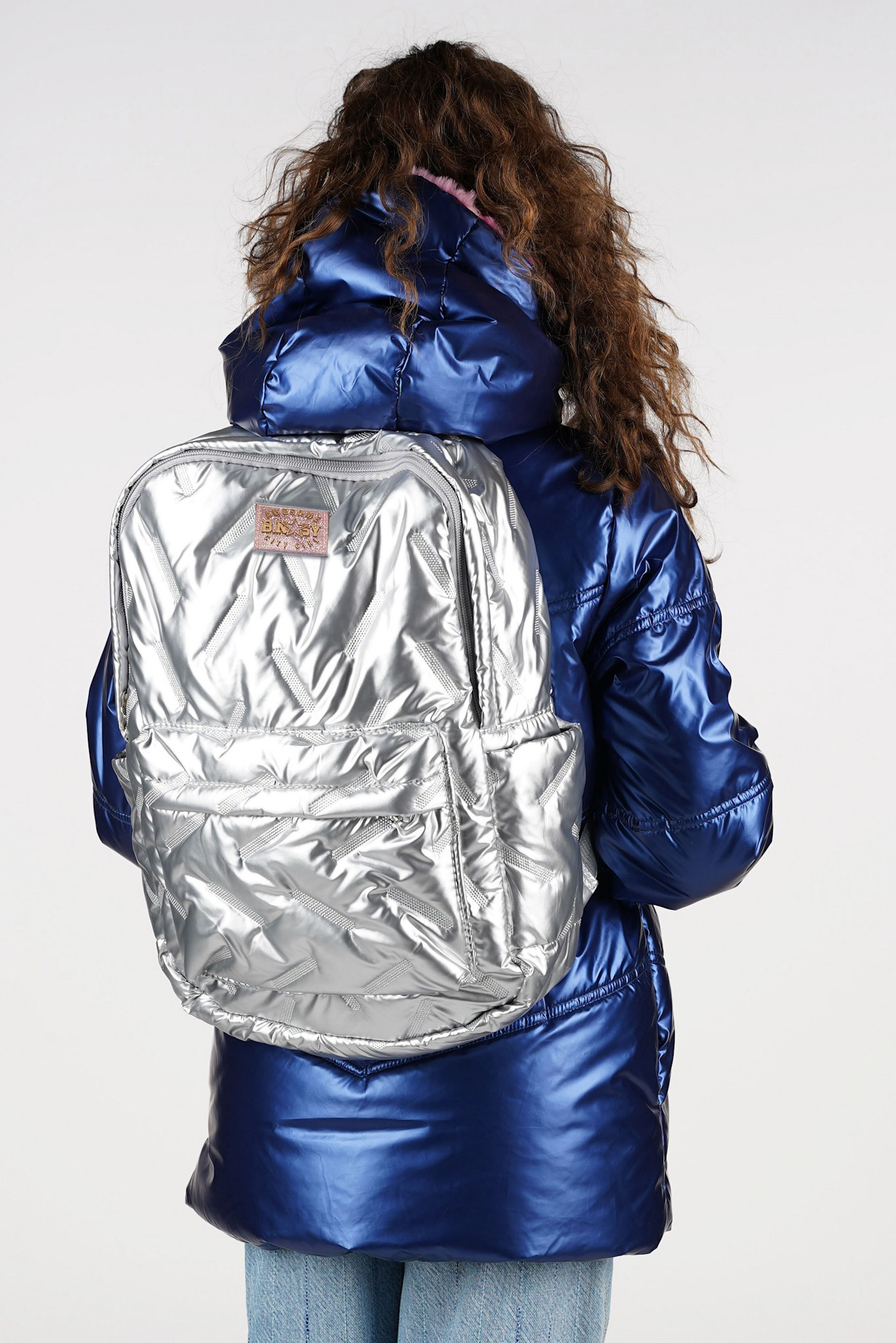 B.Nosy B.Nosy - Metallic Backpack - Silver - Stekels & Staartjes