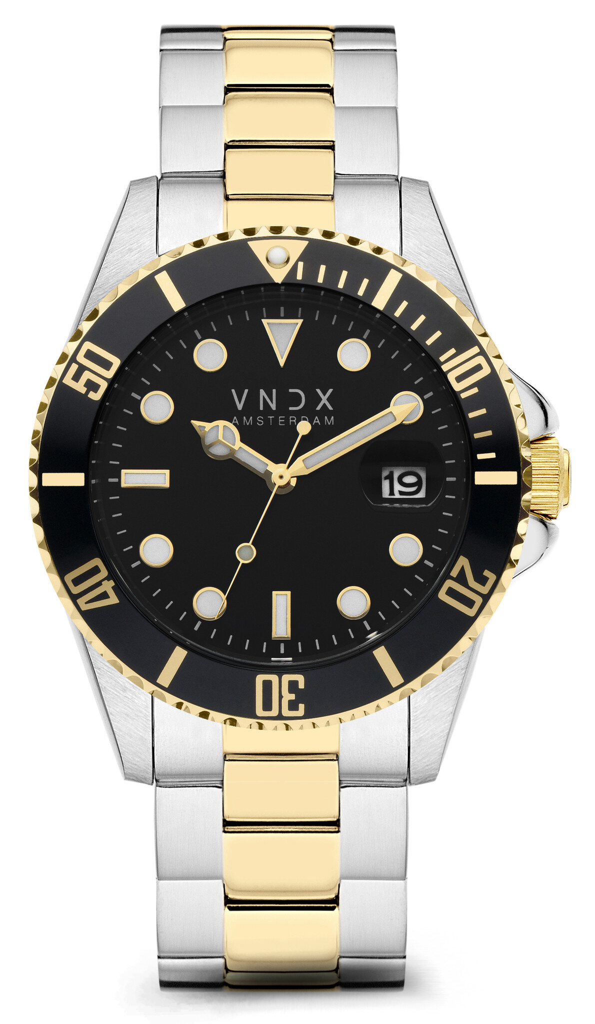 VNDX AMS LXRY Gold Black MT14750-01 watch
