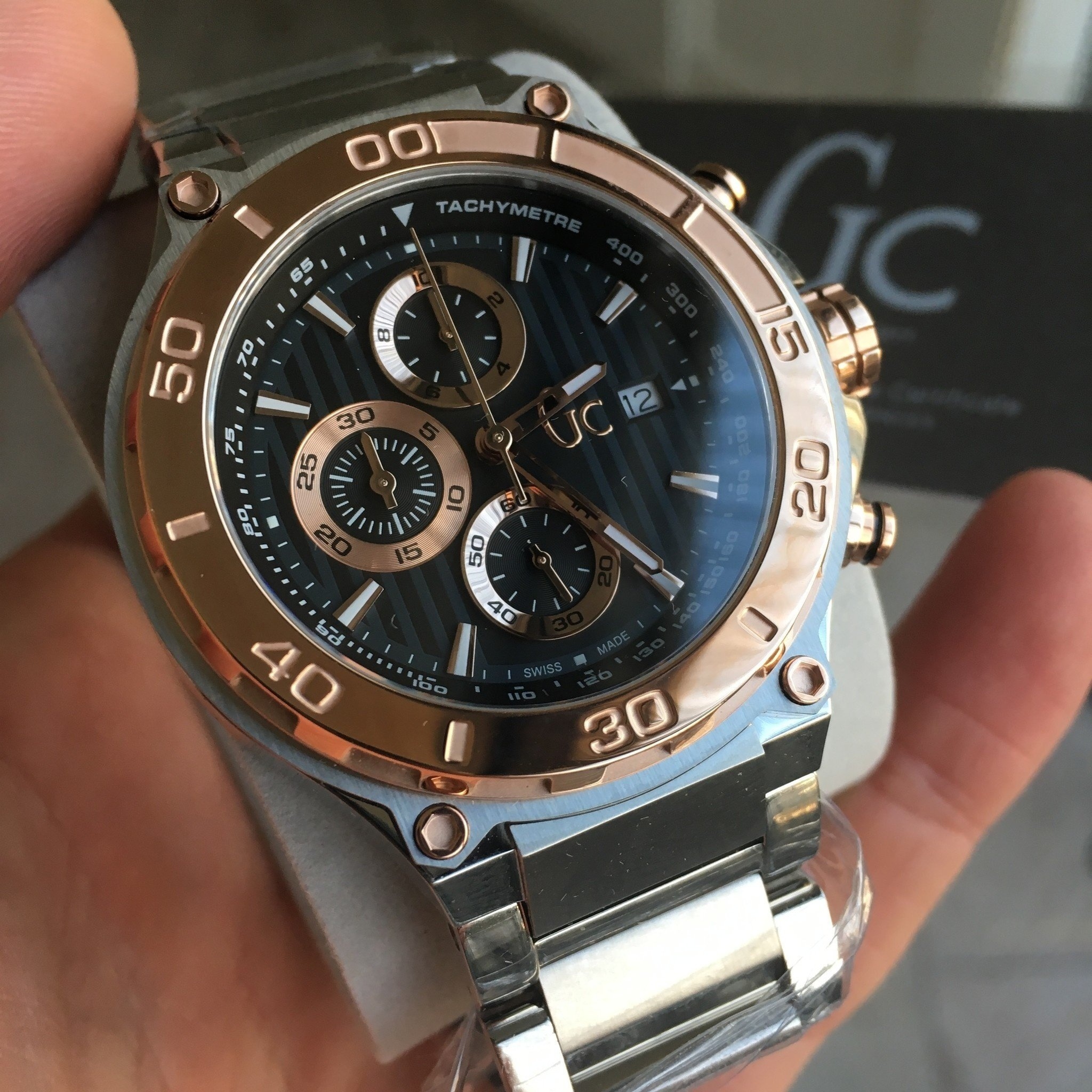 Setting a Swiss Made chronograph watch is how you do it