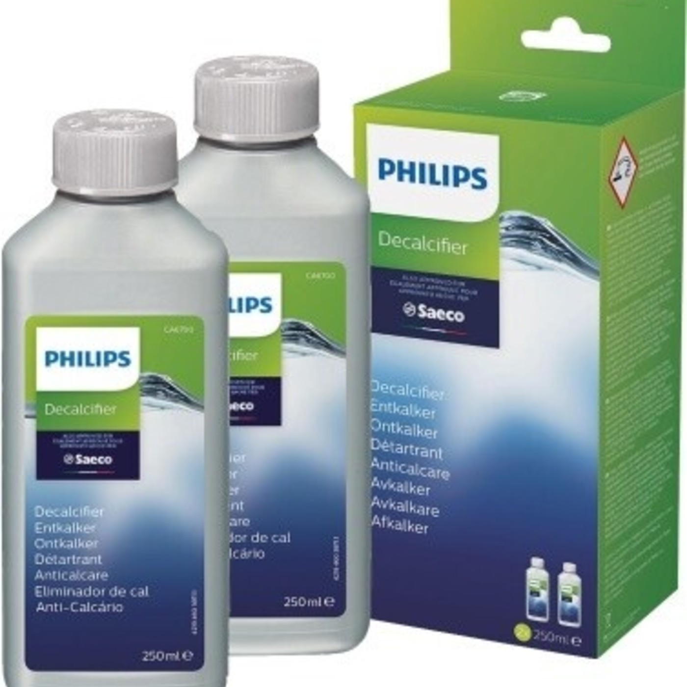 PHILIPS SAECO Vloeibare Ontkalker - 250ml (pak van 2) - Eccellente.nl