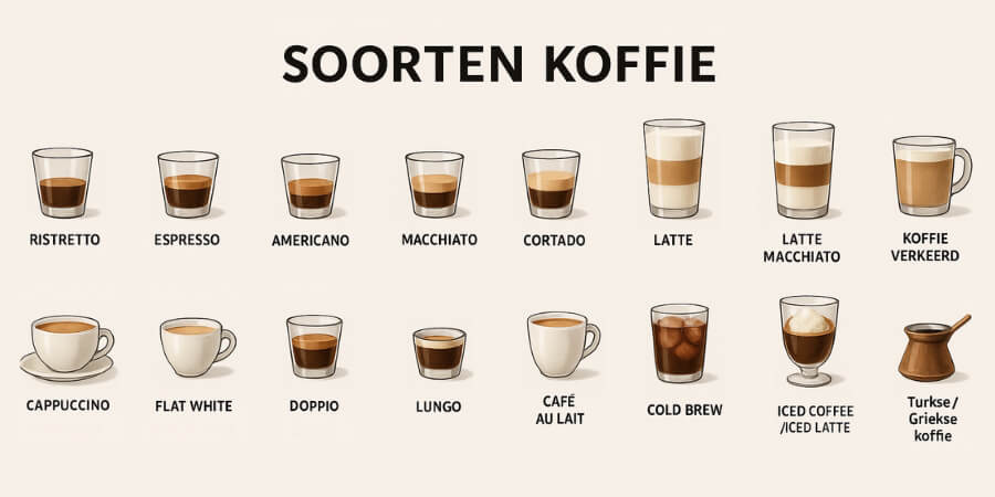Welke koffiespecialiteiten zijn er? 16 soorten op een rij - Eccellente.nl