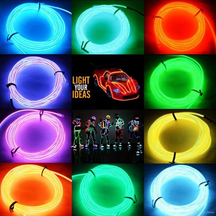 EL Wire / Verlichte neon draad - USB - 3 Meter lang - Wantohave