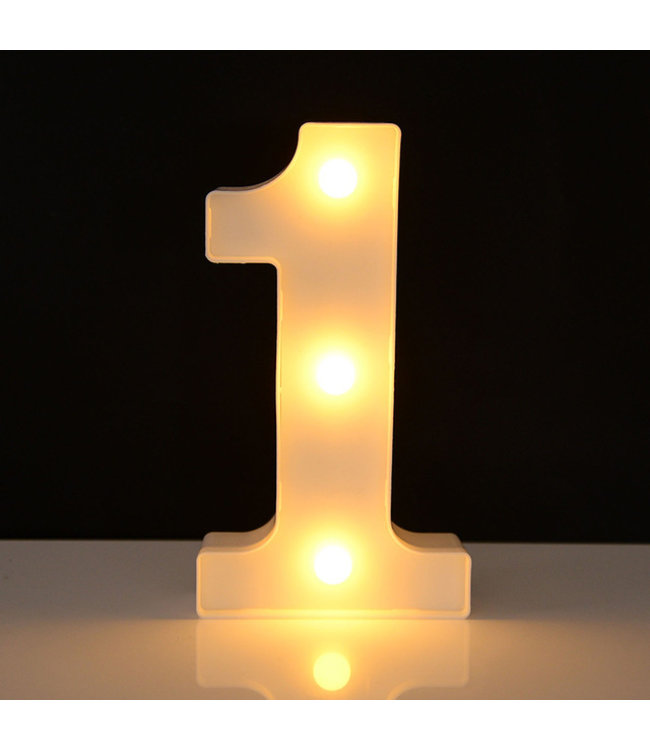 LED Licht Cijfers | 16 cm Witte Cijfers met Licht, Kopen bij Wantohave ...