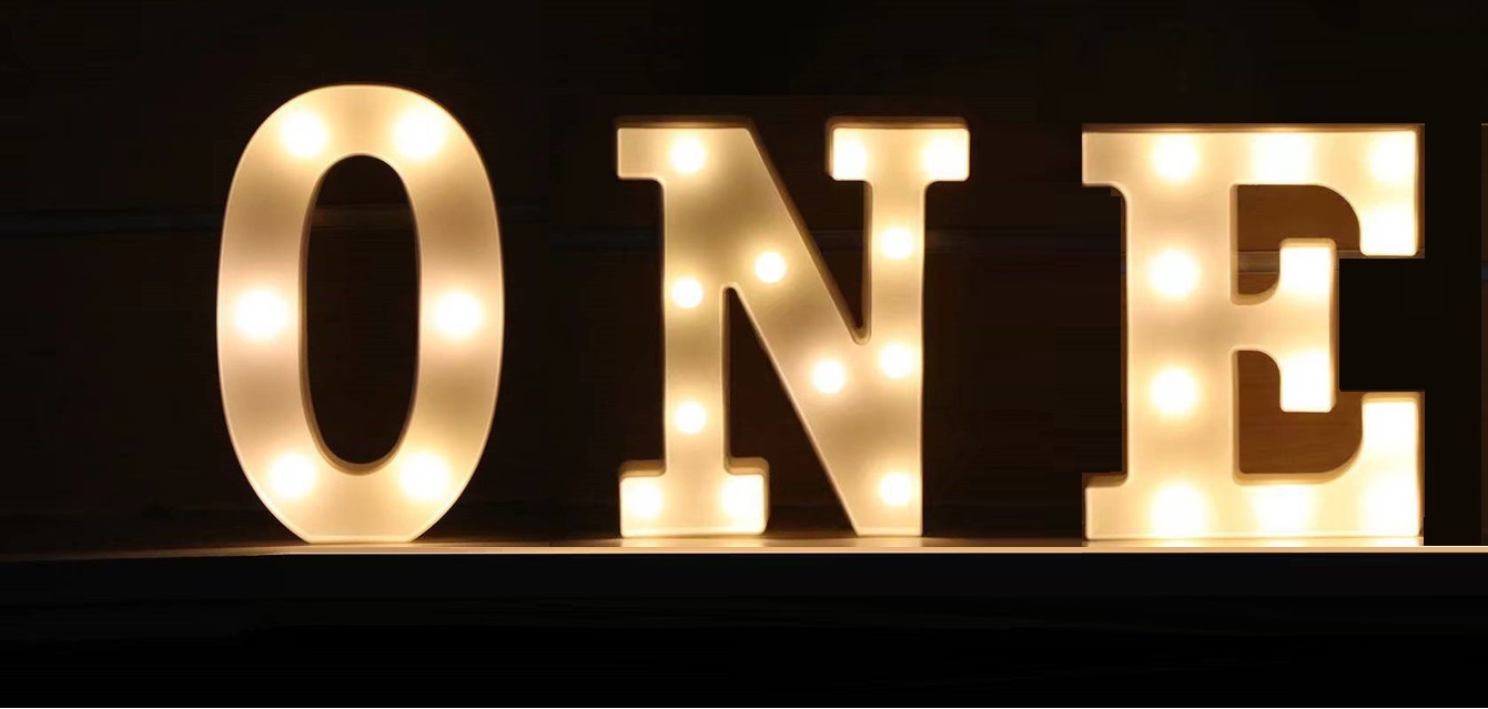 LED Lichtletters ONE | verjaardag 1 jaar | Kopen bij Wantohave - Wantohave
