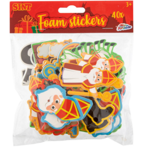 Stickers - Sinterklaas foam stickers, 40 st. - Blik op Hout