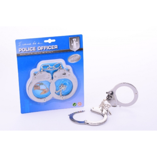 Verkleden, Accessoires - Metalen handboeien - Blik op Hout