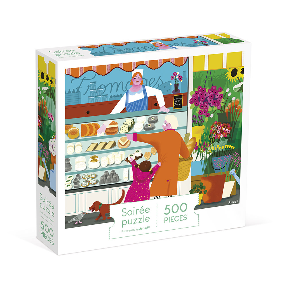 Janod Kidult Puzzel - De markt - Blik op Hout