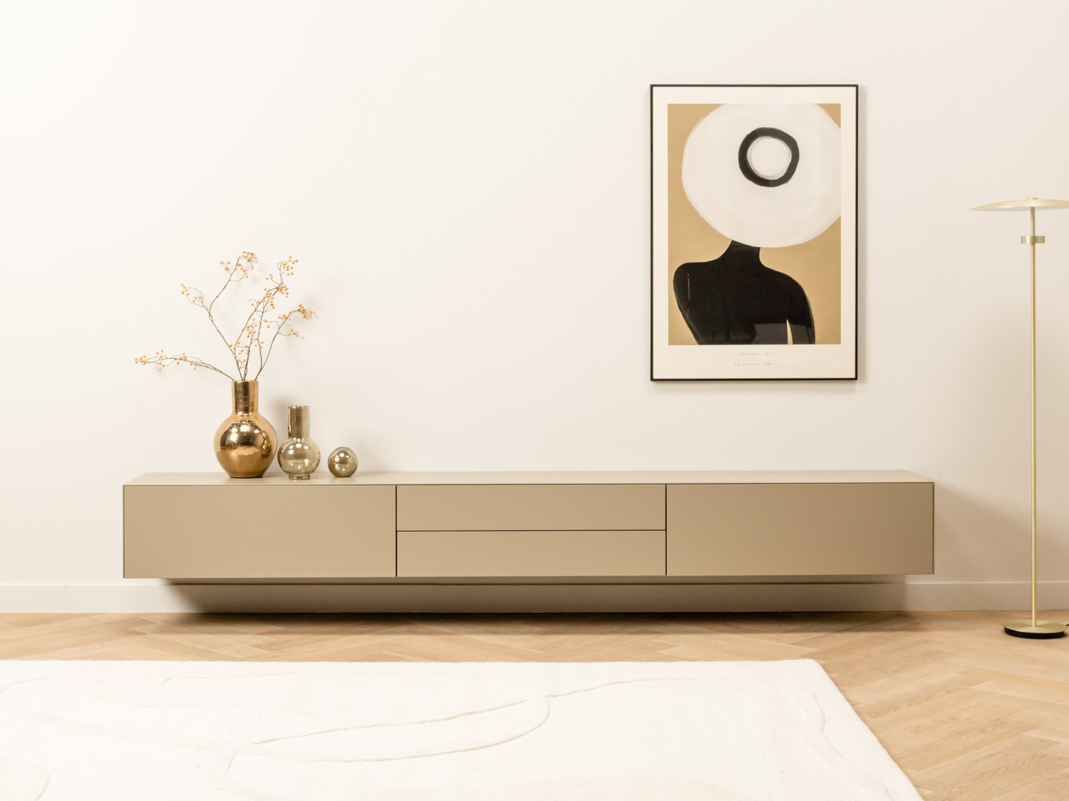 Tv meubel 3 vakken en laden - Kleur naar keuze - Excellent Serie ...