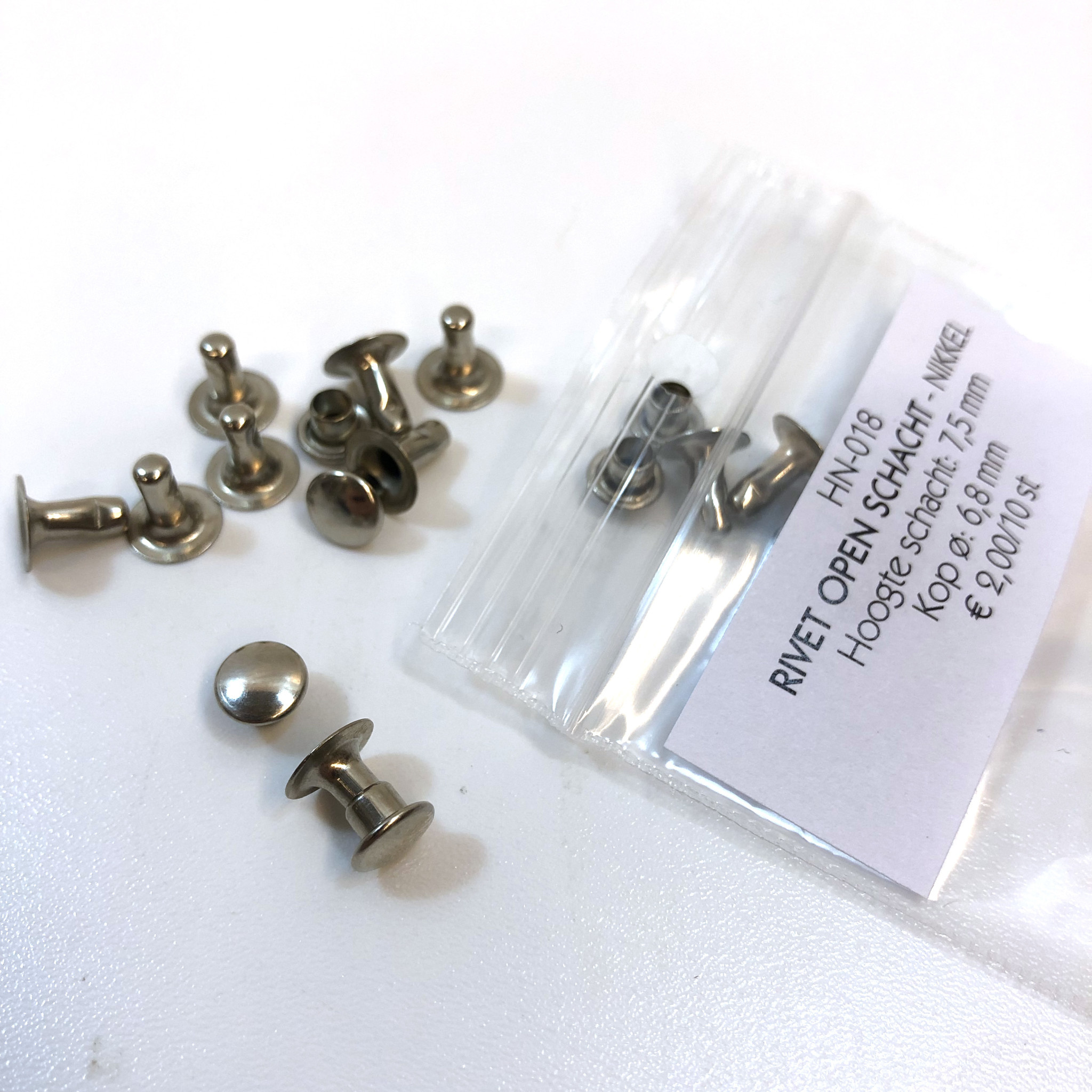 Rivet Ø6,8xL7,5mm - Shop.lederstudio.be