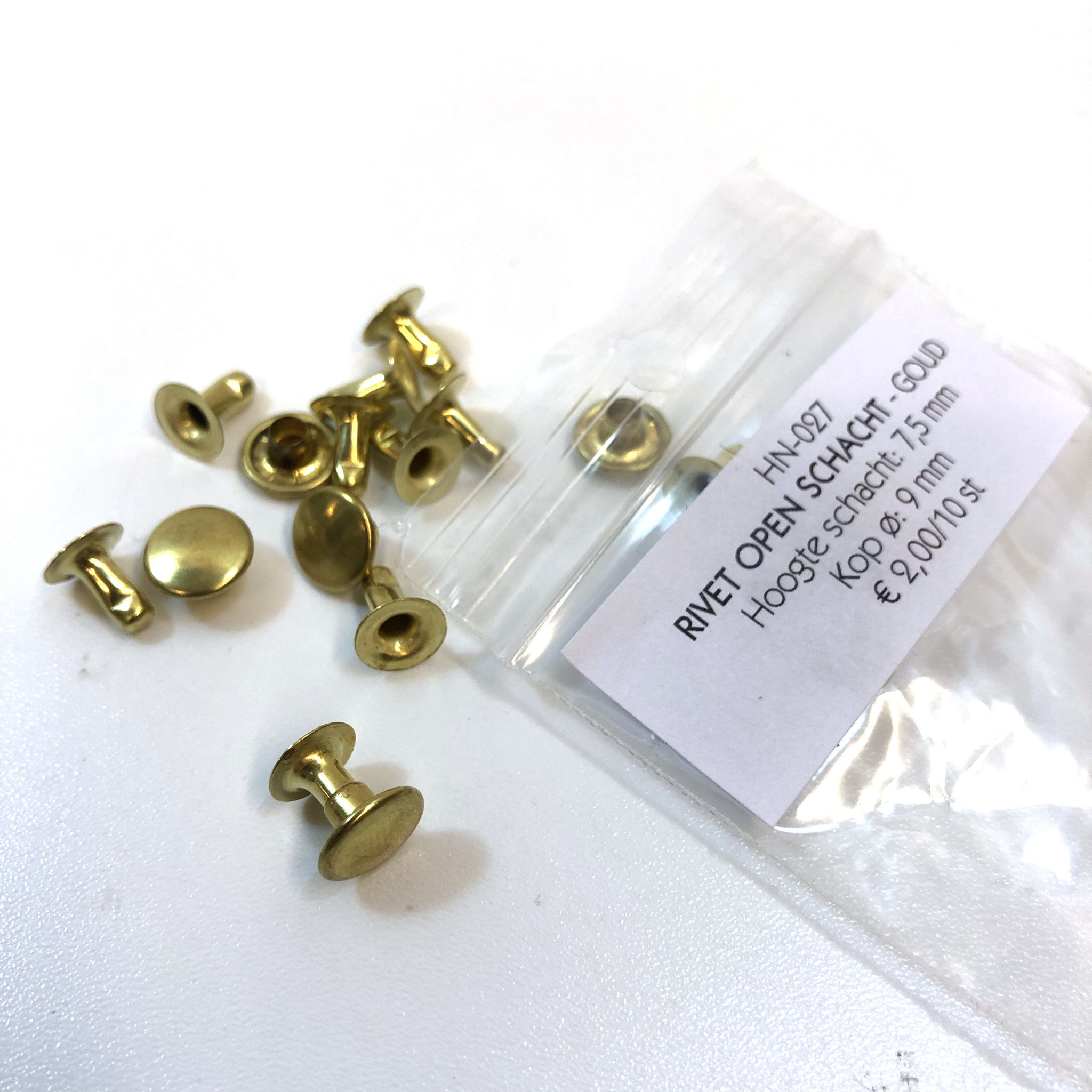 Rivet Ø9xL7,5mm - Shop.lederstudio.be