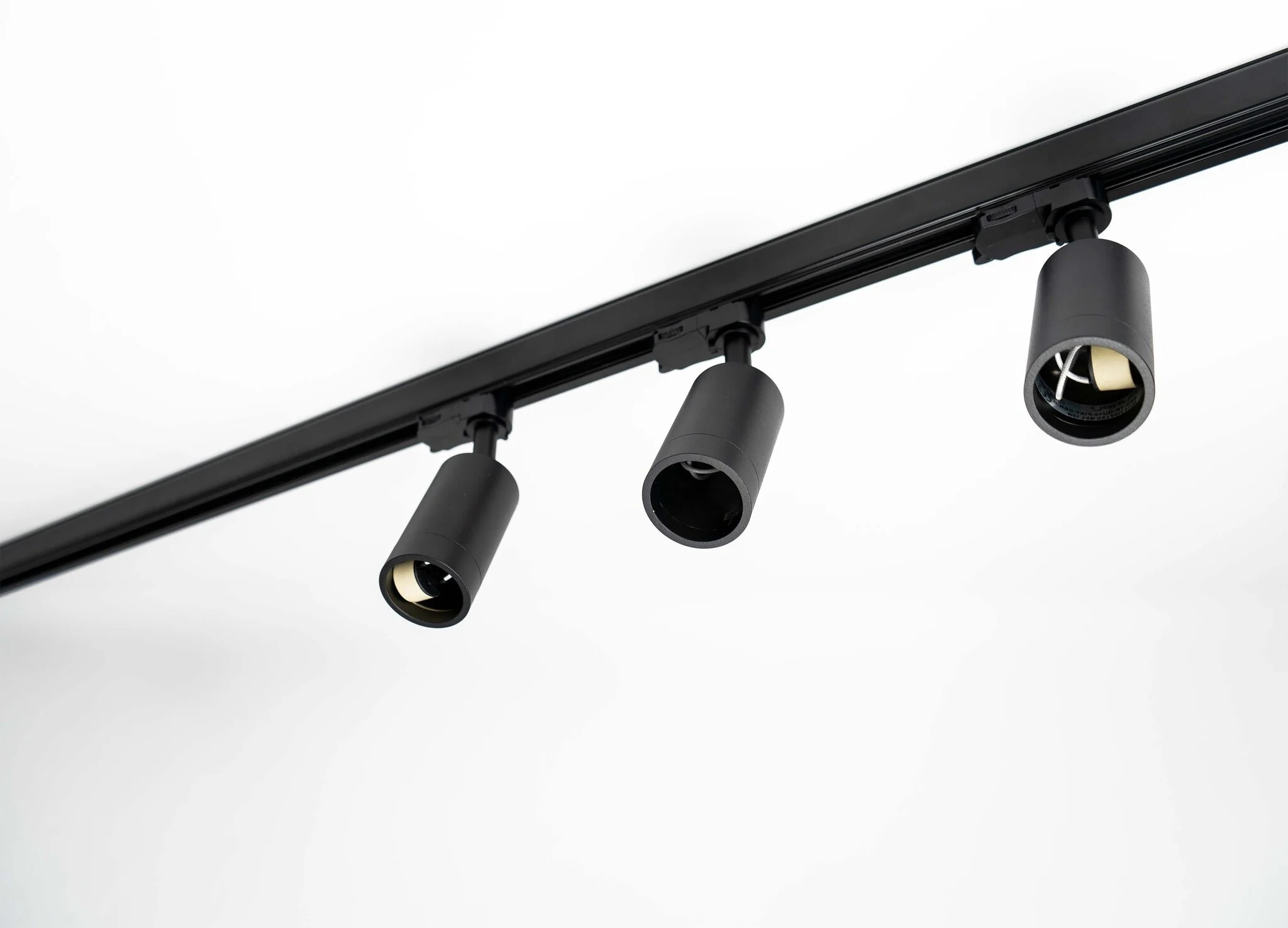 Zwarte Railverlichting set - 6x Railspots GU10 - 3 -Fase Railsysteem ...