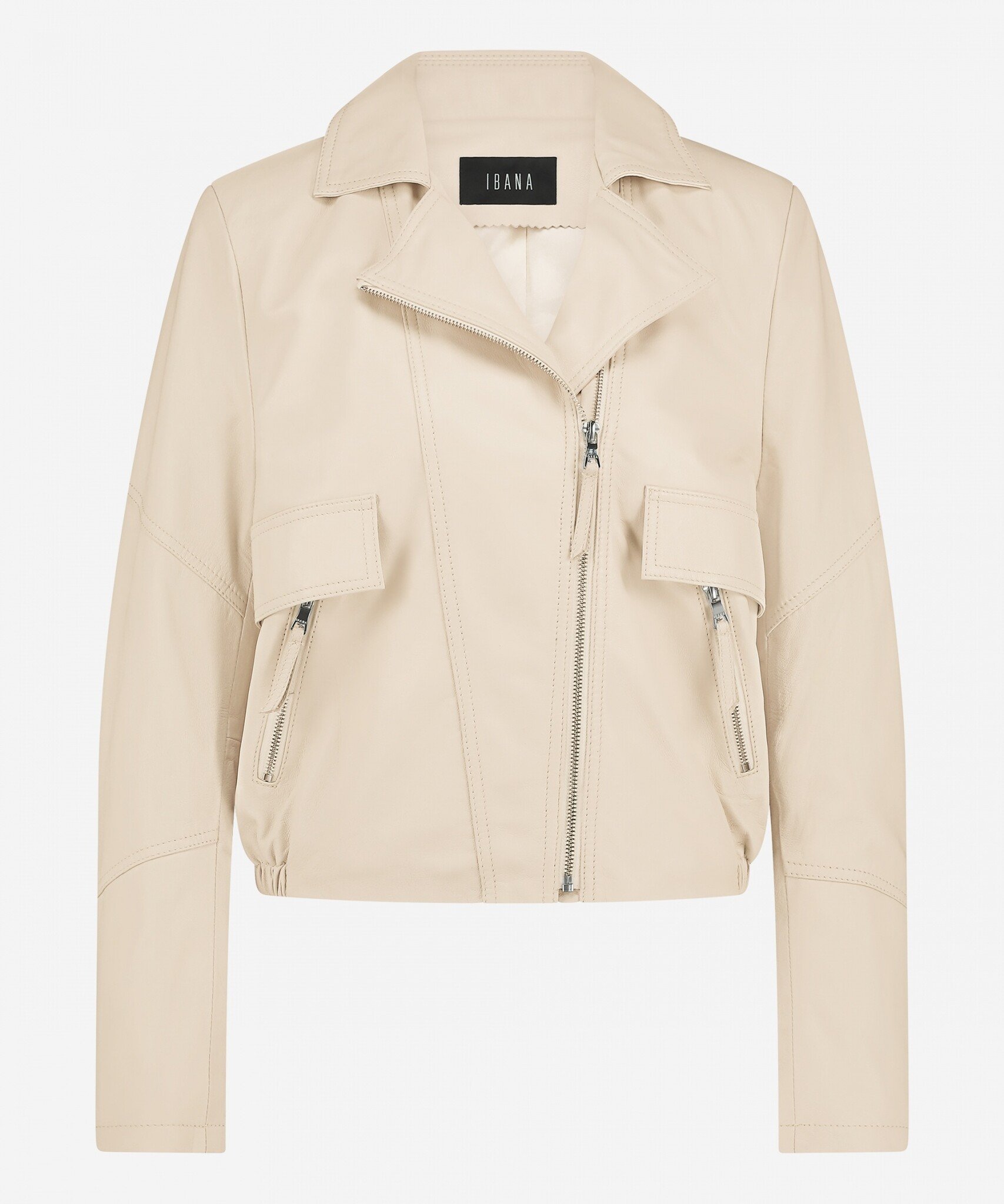 ibana S25 jeyla leren jacket blanco - BIEN