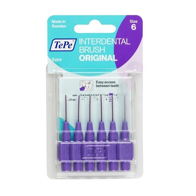 TePe Interdentale ragers origineel lila 1,1mm - 6st - deonlinetandarts.nl