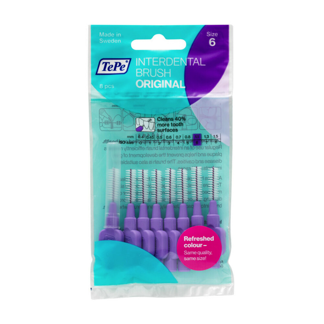 TePe Interdentale ragers origineel lila 1,1mm - 8st - deonlinetandarts.nl