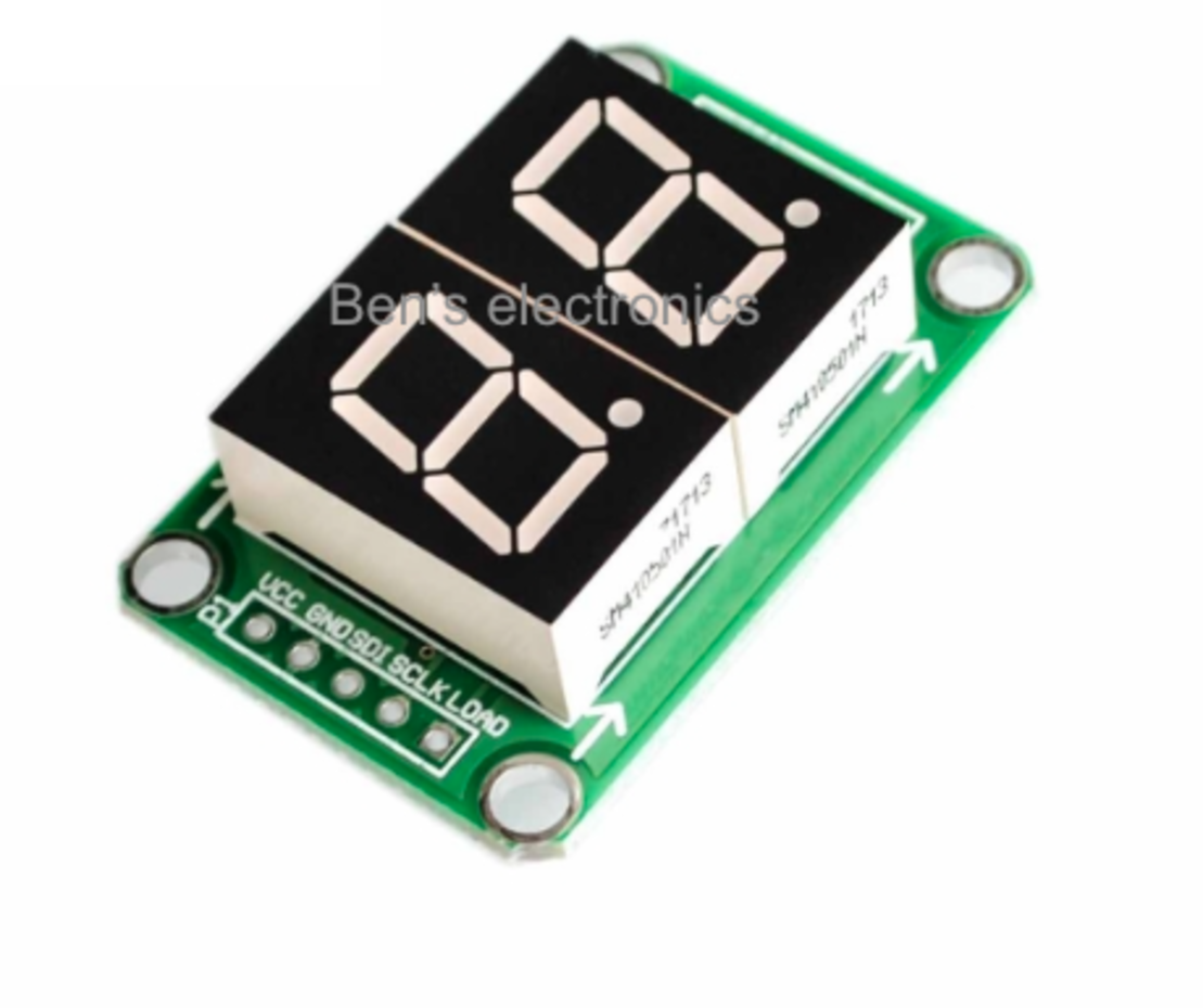 74HC595 Display 2 x 7 segment - Ben's electronics