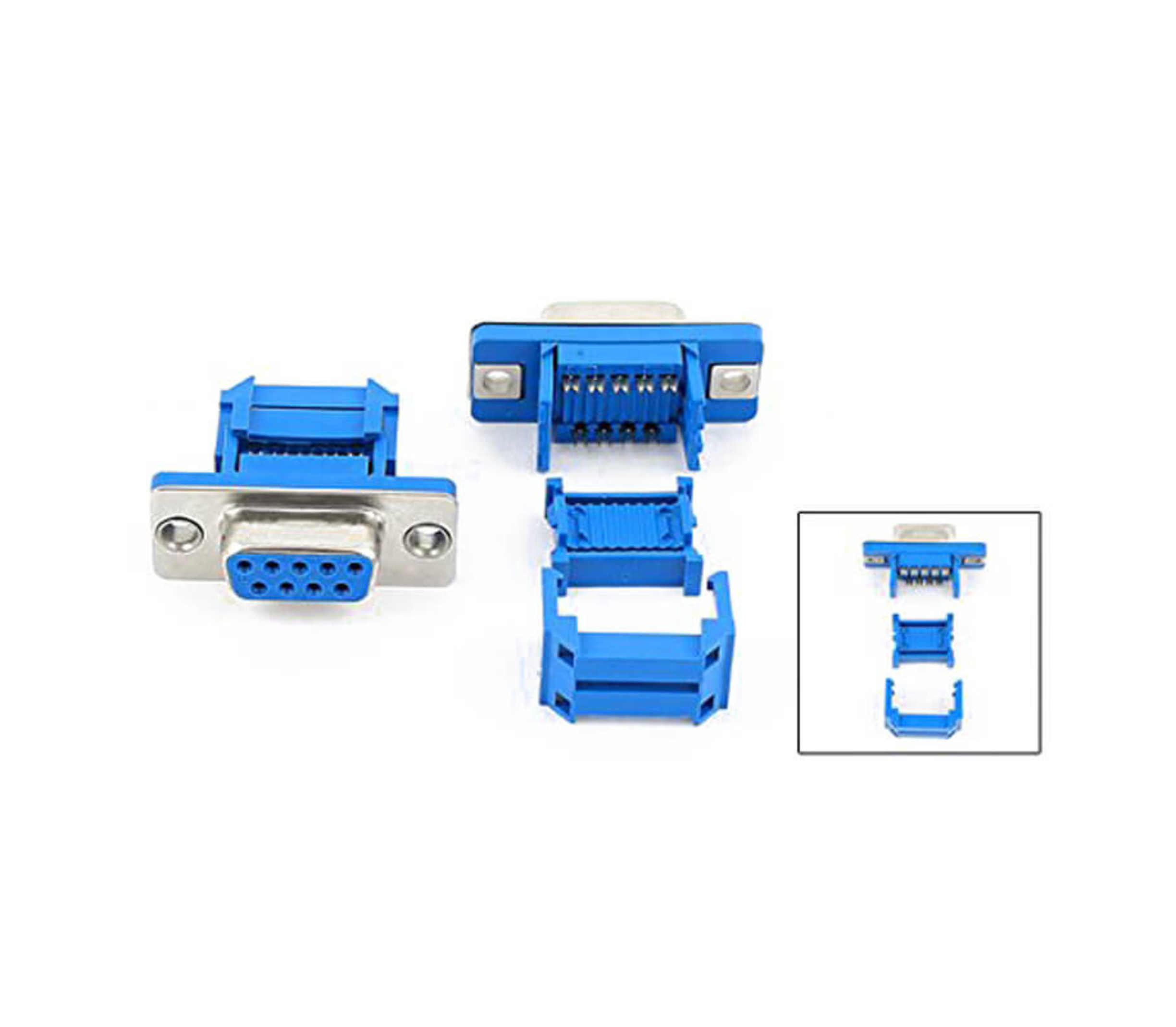 D-sub female connector 9 polig lint kabel - Ben's electronics