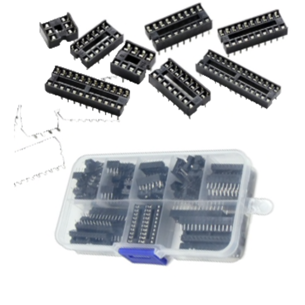 IC Socket dip set in kunstofbox - Ben's electronics