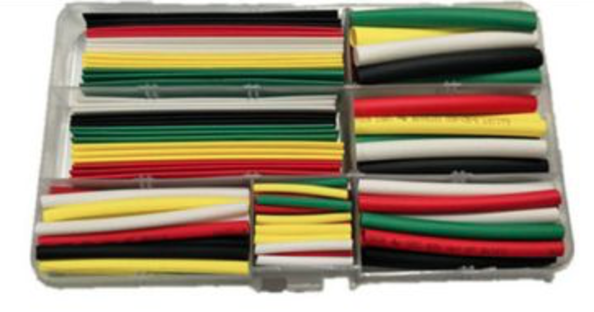 Krimpkous set in kunststof box 150 stuks kleuren - Ben's electronics