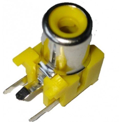 RCA tulp print connector geel - Ben's electronics