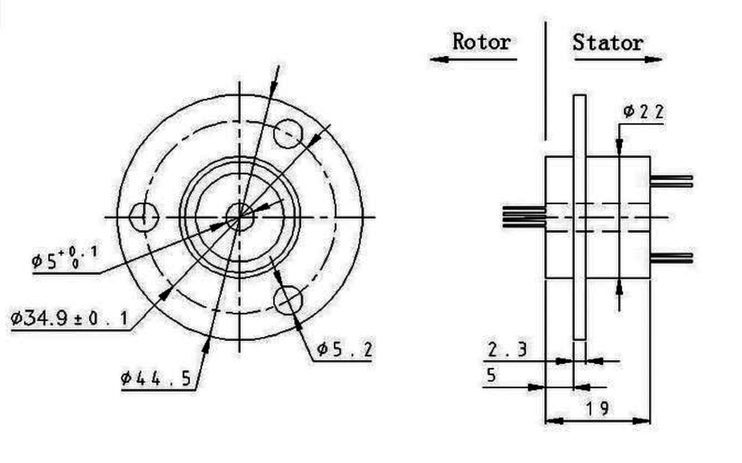 Sleepring sleepcontact 360 graden 6 draads 2A - Ben's electronics