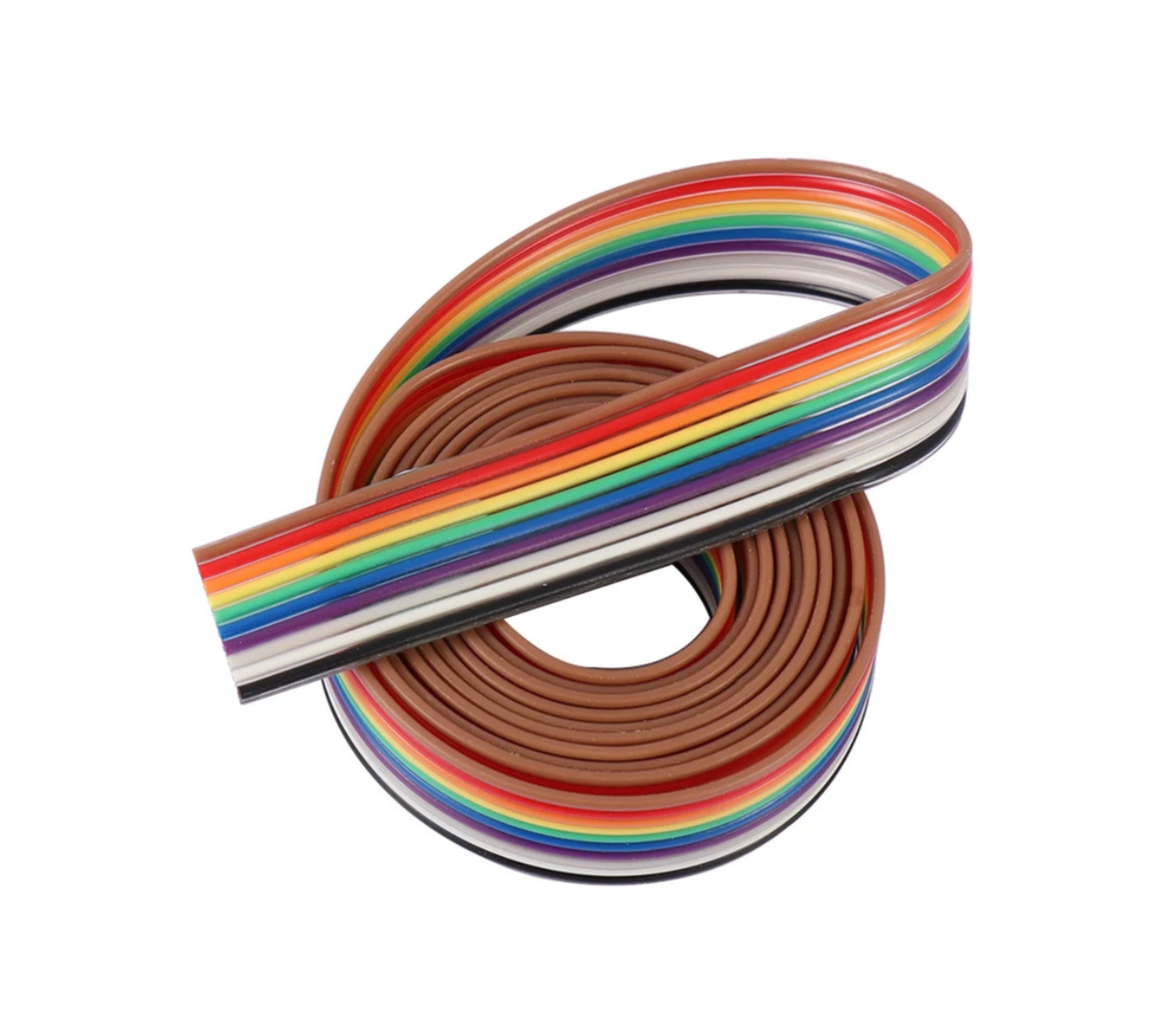 Lint flat kabel 10 draads per 1 meter awg28 - Ben's electronics