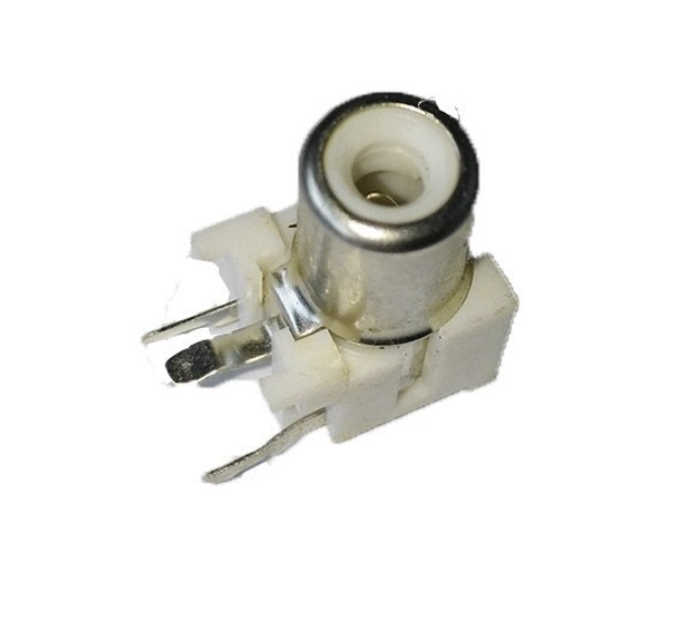 RCA tulp print connector wit - Ben's electronics