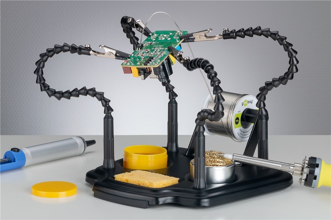 Soldeerhulp met 4 flexibele armen - Ben's electronics