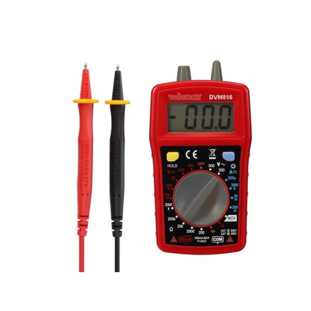 Digitale multimeter, CAT III 300V / CAT II 500 V, 10 A - Ben's electronics