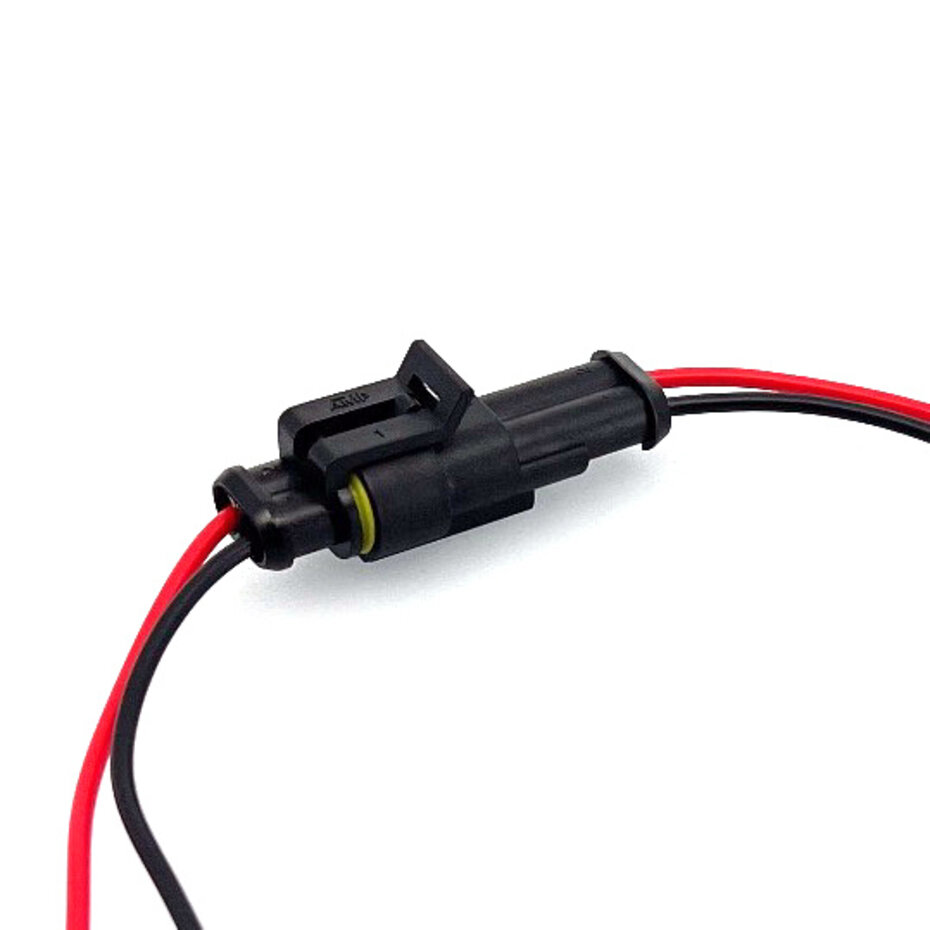 Waterproof 2 polige connector met draad set - Ben's electronics