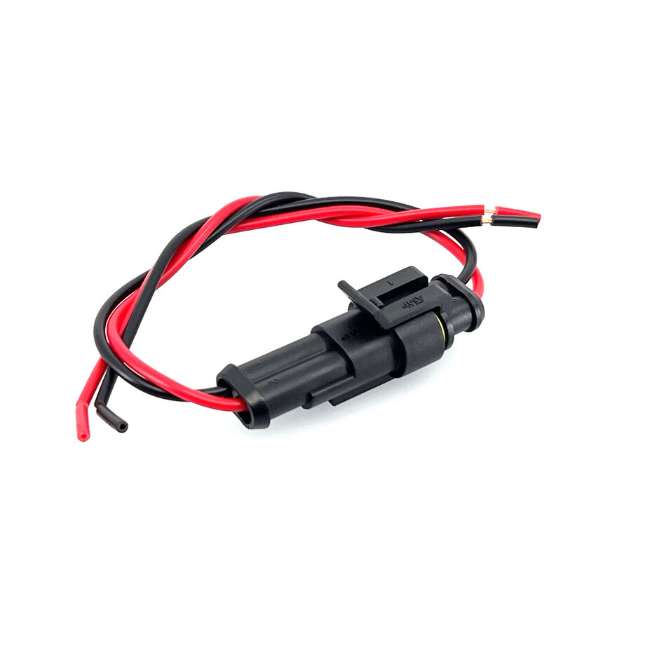 Waterproof 2 polige connector met draad set - Ben's electronics