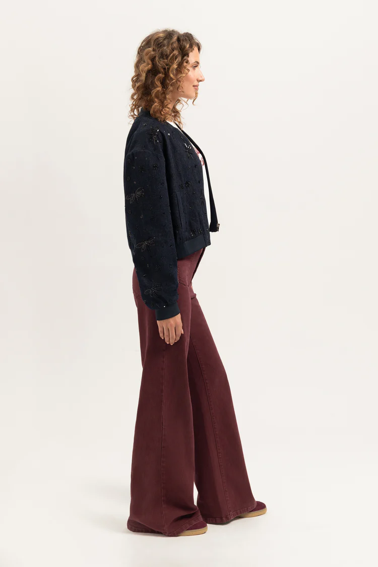 CR0387/BlackSparkle Lola Bomberjacket - Flinth Mode