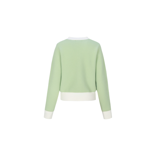 G-maxx Maisy Knit Jacket Light Moss/Wool White - Sam Piace