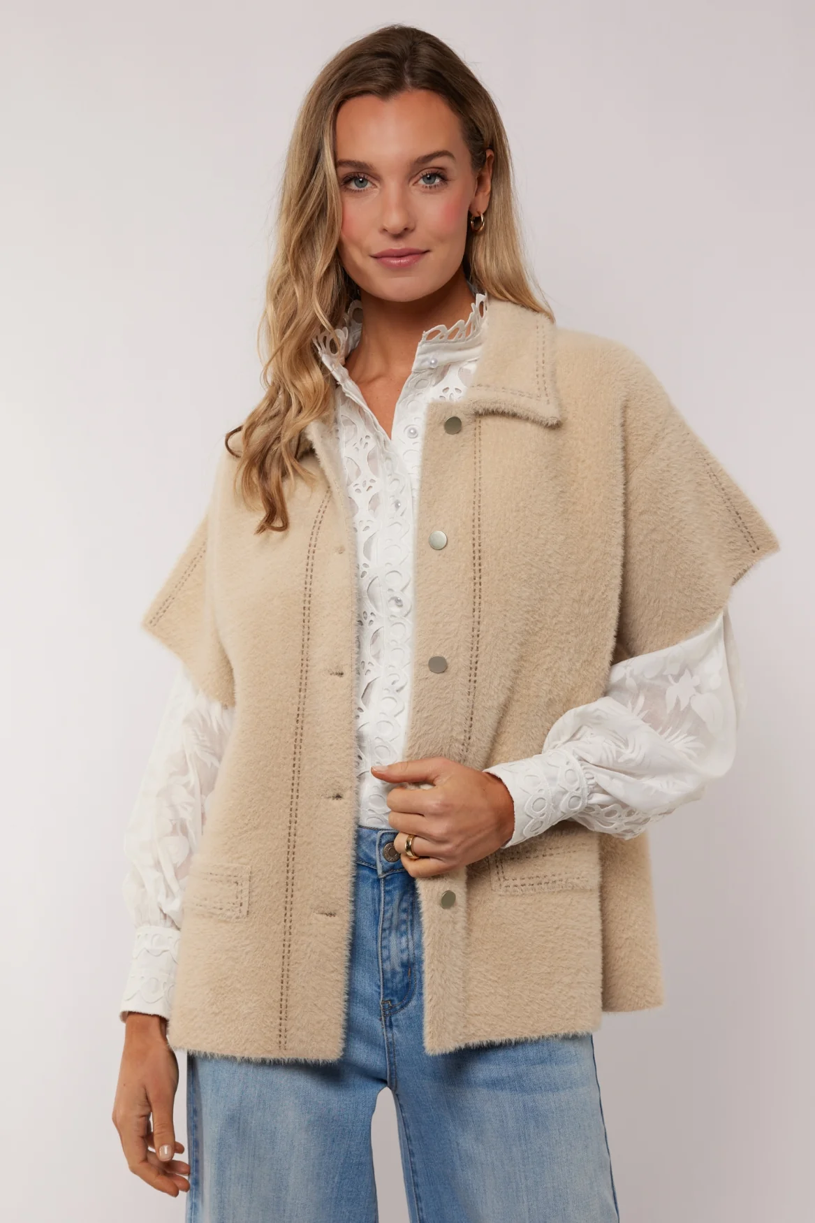 Jayleen Knitting Cardigan Light Moss - Sam Piace