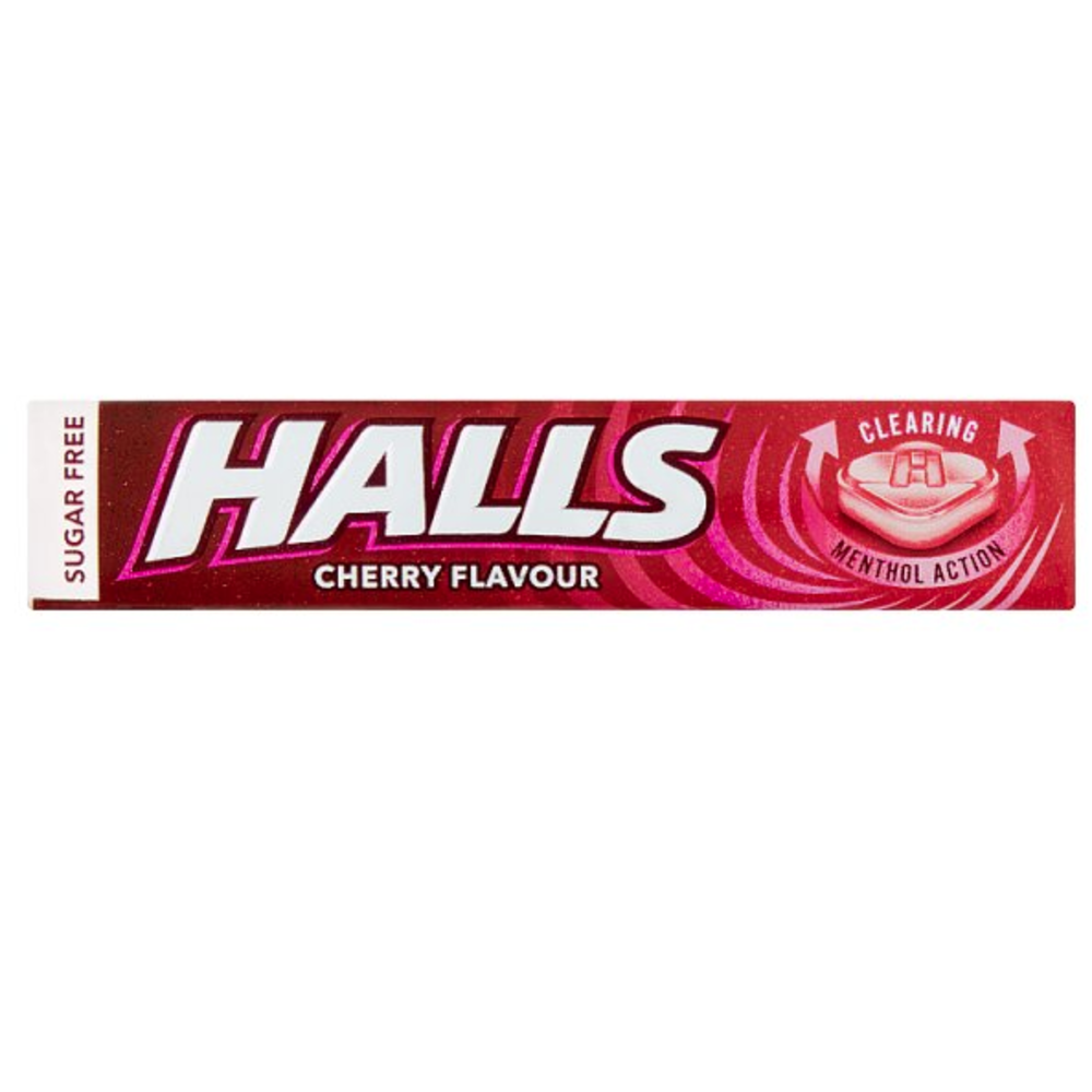 Halls Menthol Cherry Sugar Free * 20x32g | British Sweets - Kellys ...