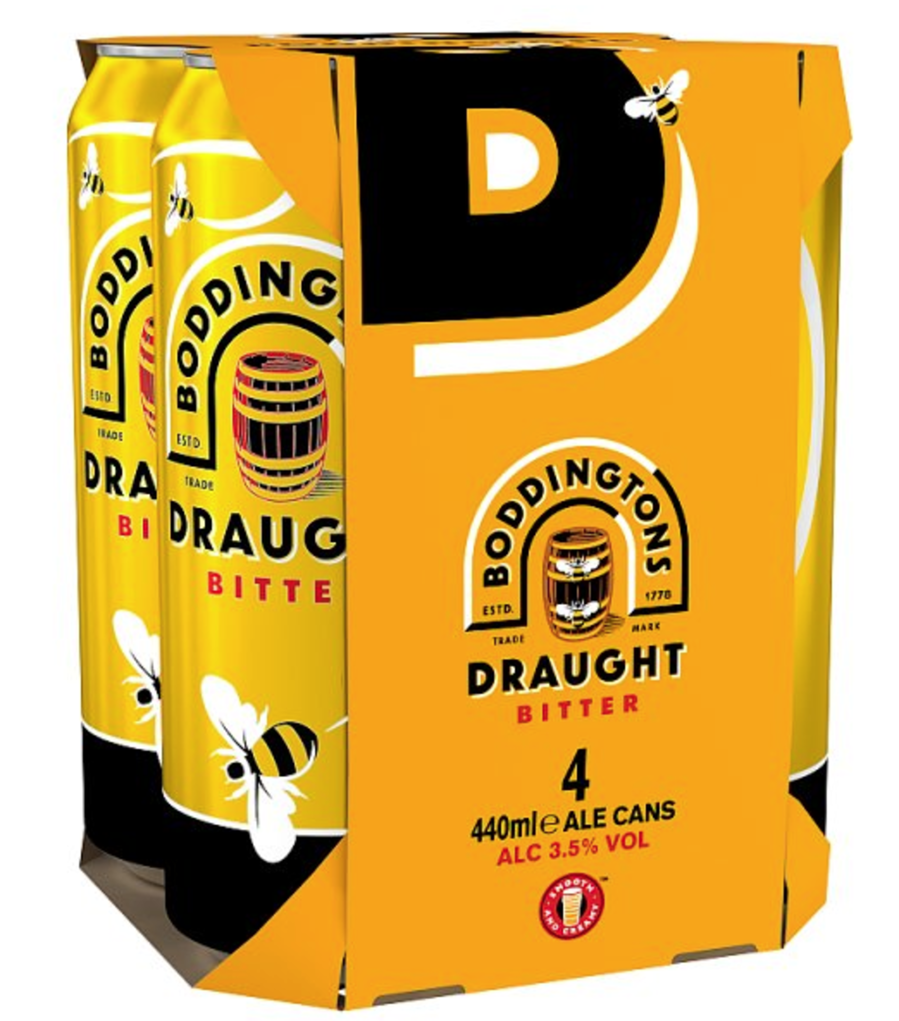 Boddingtons Draught ABV3.5% 6x4x440ml | British Beer & Cider - Kellys ...