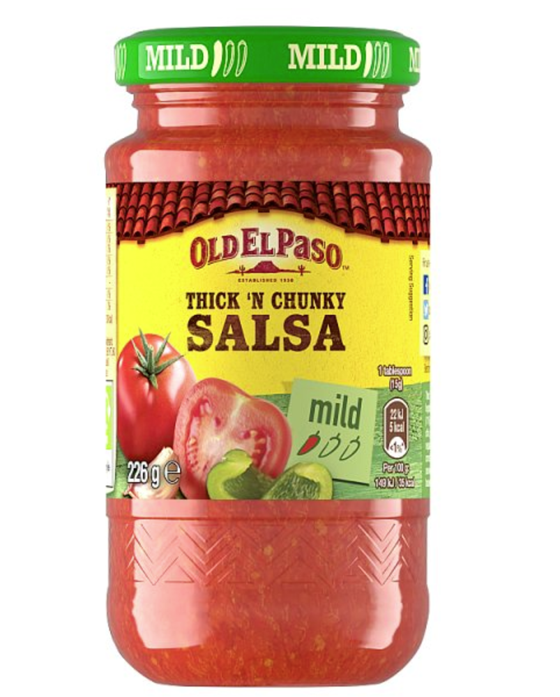 Old El Paso Mild Chunky Salsa 12x226g | Mexican Selection - Kellys ...