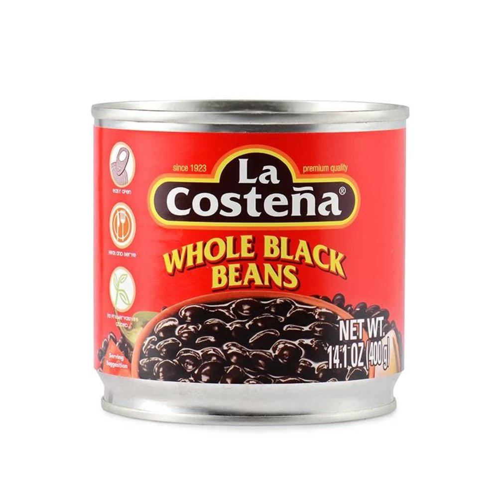 La Costena Black Whole Beans 12x400g | Mexican Selection - Kellys ...