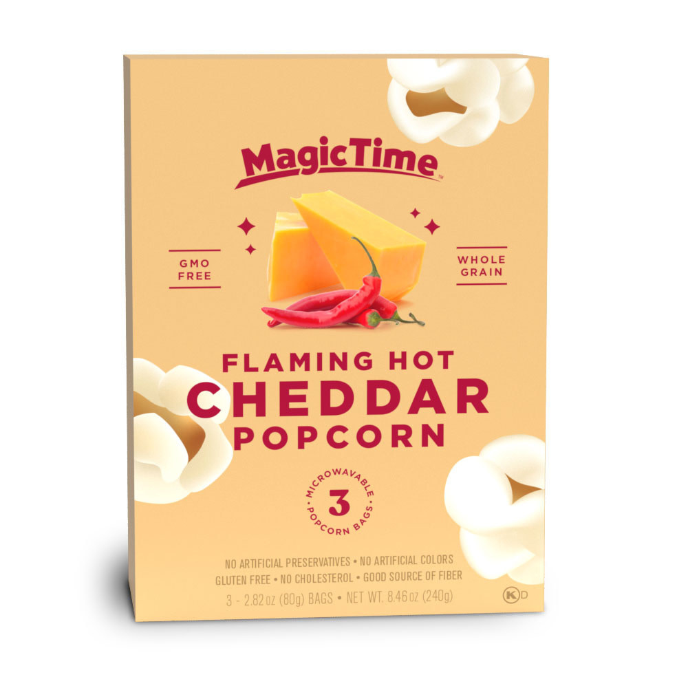 Magic Time Flaming Hot Popcorn 12x240g | American Popcorn - Kellys ...
