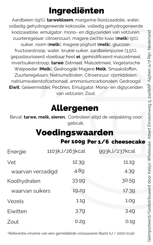 Iceland Strawberry Cheesecake 9 x 540g - Kellys Wholesale & Distribution