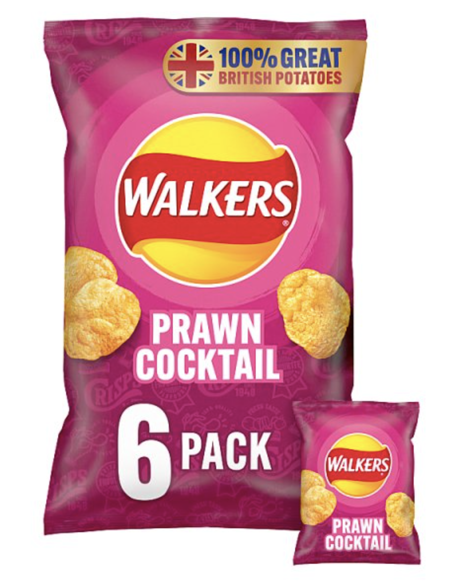 Walkers Prawn Cocktail 18x6pk | British Crisps | Walker's - Kellys ...