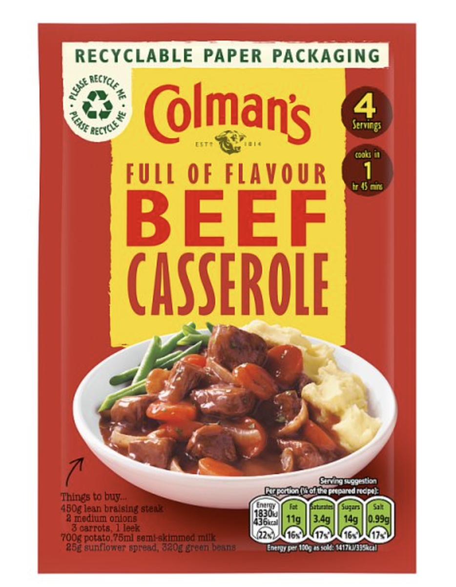 Colman's Beef Casserole 16x40g | Colman's | Britse Kruiden - Kellys ...